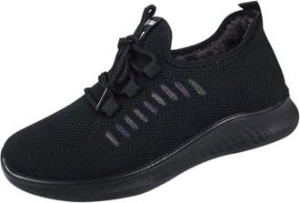 Hemobllo Chaussures de Sport Légères Maille Respirante pour Femme Semelle Coussinée Antidérapante Adaptées Au Running Marche Confort Noir
