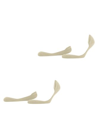 Esprit Damen F&uuml;&szlig;linge Solid Low Double Pack W In Baumwolle unsichtbar einfarbig 2 Paar, Beige Cream 4011, 39-42