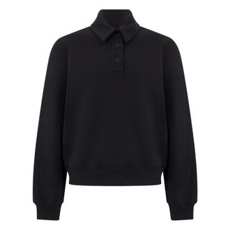 Maison Kitsun&eacute; SweaT-shirt Polo Renard B&eacute;b&eacute; - Femme - Sweatshirts et sweats &agrave; capuche - Noir - Taille: 36 FR