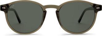 Kapten & Son Sonnenbrille Marais Transparent Olive Green | Unisex | Stylische Sunglasses mit formschöner Fassung aus hochwertigem Acetat | Zuverlässiger Sonnen- un