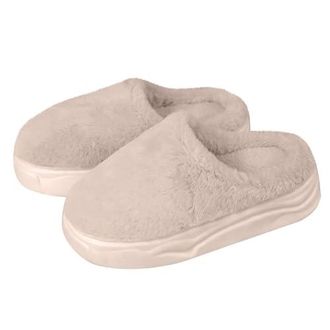 Generic Pantoufles dhiver moelleuses avec doublure en polaire &eacute;paisse pour une maison chaude et confortable - Chaussons en coton avec doublure en polaire Chau