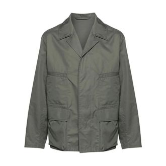 Christophe Lemaire Homme, Vestes, Gris, Taille: L Overshirt Multipoche en m&eacute;lange de coton