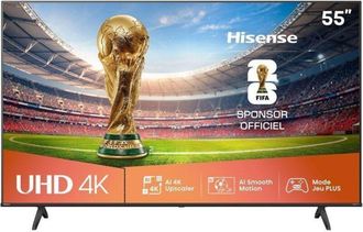 Hisense 55A6Q - LED-Fernseher 55 (139 cm) - 4K UHD 3840x2160 - HDR10+ - Smart-TV - 3xHDMI 2.1 - WiFi