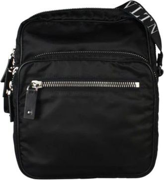 Valentino Garavani Homme, Sacs, Noir, Taille: ONE Size Vltn Nylon Messenger Bag