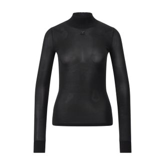 Courr&egrave;ges Shirt mit Logo