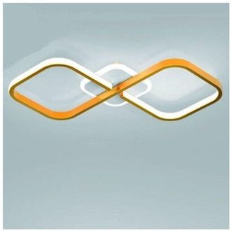 Trade Shop Plafoniera Led 20w Intrecciato Quadrato Oro Da Soffitto Moderno Luce 6500k 71309