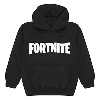 Fortnite Text Logo Jungen Pullover Hoodie Black 12-13 Jahre | PS4 PS5 Xbox PC Gamer Geschenke, Tween Teen Schuljungen Gaming Mit Kapuze Sweatshirt Top, Kinderk