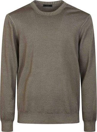 Fay Pull Col Rond - Vert