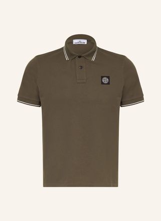 Stone Island Piqu&eacute;-Poloshirt gruen