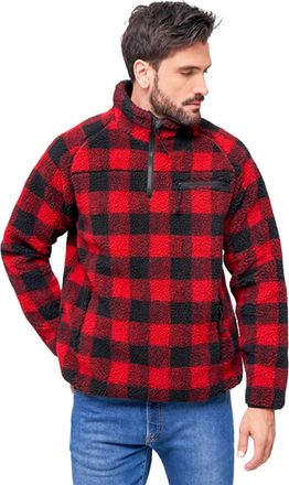 Brandit Teddyfleece Troyer, Farbe: red/Black, Größe: 5XL