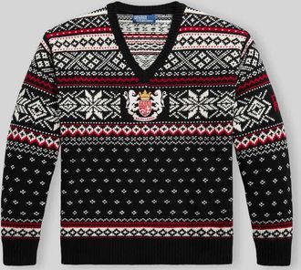 Polo Ralph Lauren Pullover aus Wolle mit Wappenstickerei