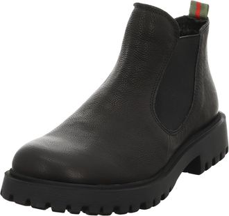 Think Think Trento Damen chromfrei gegerbte nachhaltige Chelsea Boot Stiefelette, SCHWARZ 0000, 39 EU
