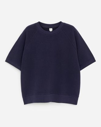 Arket Sweatshirt Aus French Terry -Blau