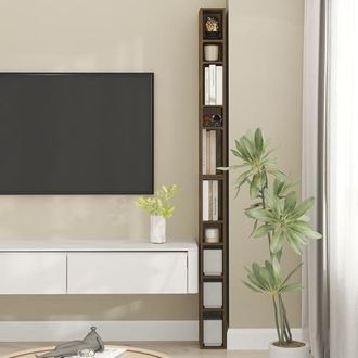 Furinno Fulda B&uuml;cherregal, 10-st&ouml;ckiges B&uuml;cherregal, platzsparendes Stauraumregal, 23,5(T) x 15,0(B) x 200,0(H) cm, f&uuml;r Wohnzimmer, Schlafzimmer, Home Office,