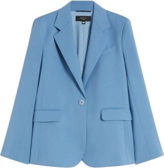Max Mara Femme, Vestes, Bleu, Taille: 42 FR Blazer Crois&eacute;