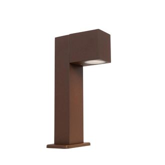 QAZQA Industrie I Vintage I Industrie I Vintage I stehende Au&szlig;enlampe rostbraun 30 cm IP44 - Baleno I Au&szlig;enbeleuchtung - Aluminium L&auml;nglich - LED geeignet G