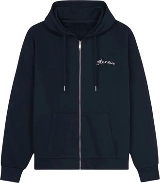 Flaneur Fl&acirc;neur, Homme, Sweatshirts et sweats &agrave; capuche, Bleu, Taille: M Sweat &agrave; capuche zipp&eacute; Signature
