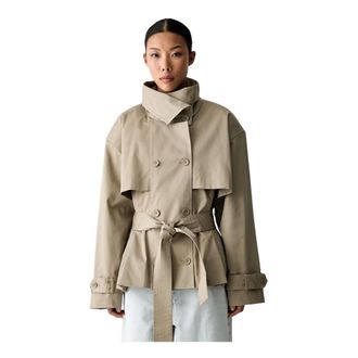 Rotate Kurzer Trenchcoat - - Coats - Damen - Beige - S