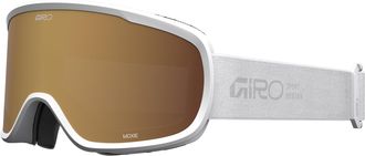 Giro Moxie Skibrille - Snowboardbrille f&uuml;r Damen, Jugend - Wei&szlig; gestapelt - Amber Gold & Gelb