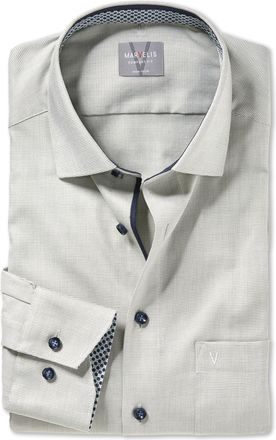Marvelis Herren Oberhemd Langarm Comfort-Fit,Twill,13 New Kent,Oliv 47,42