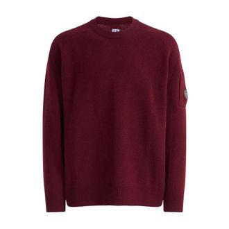 C.P. Company C.p. Company - Pull col rond en laine dagneau - Homme - Pulls - Rouge - Taille: S