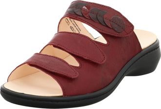 Think Think Camilla Damen chromfrei gegerbte nachhaltige Pantolette, Rosso/Kombi 5020, 40 EU