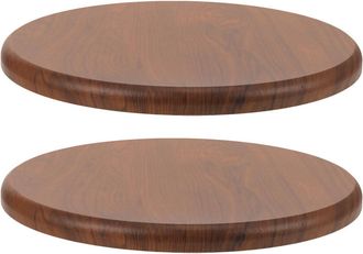 Artibetter NUOBESTY Massive Holzhocker Sitzfl&auml;chen 2 St&uuml;ck Rund 29cm Durchmesser PVC Beschichtung Braun Ersatzsitz f&uuml;r Barhocker Zuhause B&uuml;ro und Gesch&auml;ftsr&auml;ume
