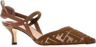 Fendi Colibri Lite Slingback Heel - Brown