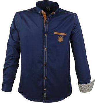 Lavecchia Chemise Tendance pour Hommes Grandes Tailles Marine, PartnerAttributGr&ouml;&szlig;en:3XL