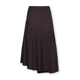 Elena Miro Flanellrock mit Drapierung - - Skirts - Damen - Braun - 3XL
