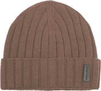 Emporio Armani Homme, Accessoires, Vert, Taille: M Bonnet en laine et cachemire &agrave; effet c&ocirc;tel&eacute;