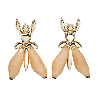 Patrizia Pepe Precious Fly Mini Ohrringe - - Accessories - Damen - Braun - ONE SIZE