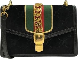 Gucci Sac bandouli&egrave;re vintage Pre-owned - Femme - Pre-owned - Noir - Taille: ONE Size