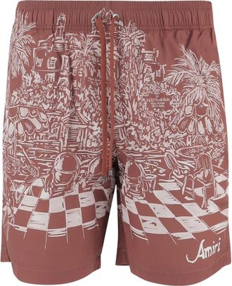 Amiri Homme, Maillots de bain, Rouge, Taille: XL Maillot de Bain en Tissu Technique