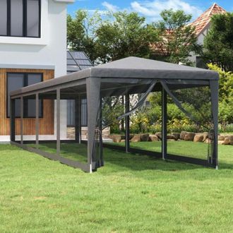 vidaXL Vidaxl - Tente de f&ecirc;te et 10 parois lat&eacute;rales en maille Anthracite 3x12m