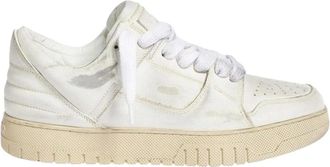 1989 STUDIO 1989 Studio, Femme, Chaussures, Blanc, Taille: 37 EU Distressed Leather Court Baskets