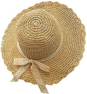 Generic Cocila Chapeau De Plage pour Femmesversion DéTé Parasol Polyvalent Grande Voile Le Long dherbe CrèMe Solaire Soleil BéRet Fillette (Beige M) Bonnet Ch