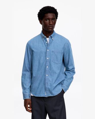 Arket Jeanshemd Mit Normaler Passform -Blau