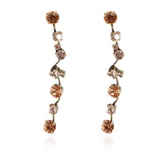 Forte_Forte Boucles doreilles pendantes en cristal - Loto - Femme - Accessoires - Rose - Taille: ONE Size