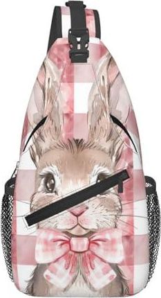 Generic Sac &agrave; dos &agrave; bandouli&egrave;re lapin avec cravate - Sac &agrave; dos de voyage pour homme - Sac &agrave; dos de randonn&eacute;e