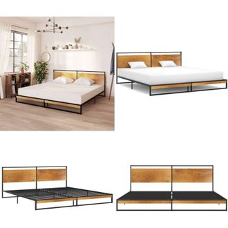 vidaXL Bett Metall 200x200 cm - Metallbett - Doppelbett - Boxspringbetten - Bettrahmen - Schlafzimmerm&ouml;bel - Home & Living