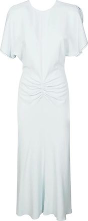 Victoria Beckham Femme, Robes, Bleu, Taille: 36 FR Robe Midi &agrave; Taille Fronc&eacute;e