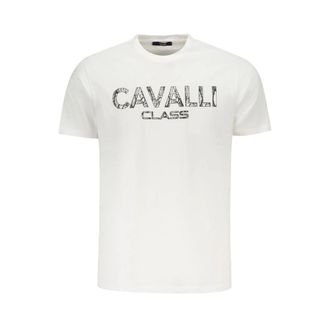 Cavalli Cotton T-Shirt - - Tops - Herren - Wei&szlig; - XL