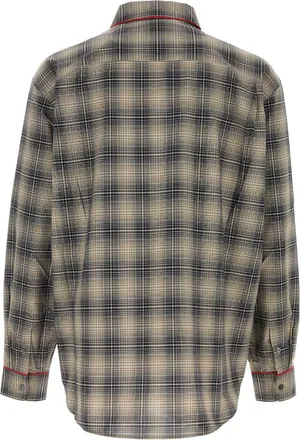 Marni Plaid-Trimmed Shirt - Brown