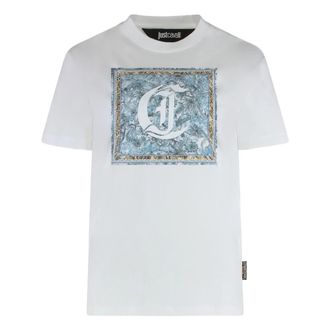 Just Cavalli T-Shirt mit Print - - Tops - Damen - Wei&szlig; - S