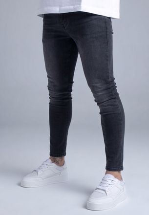Siksilk Herren Gewaschene Dunkelgraue Skinny Jeans 38