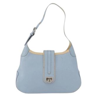 Ferragamo Sac bandouli&egrave;re Gancini Pre-owned - Femme - Pre-owned - Bleu - Taille: ONE Size