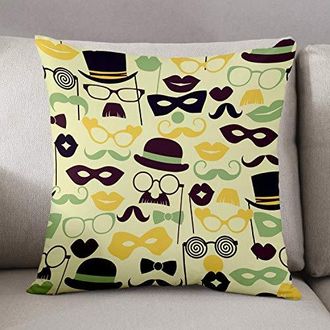 Bonamaison Le Jardin du Lin Zierkissenhüllen, Mehrfarbig, 45x45