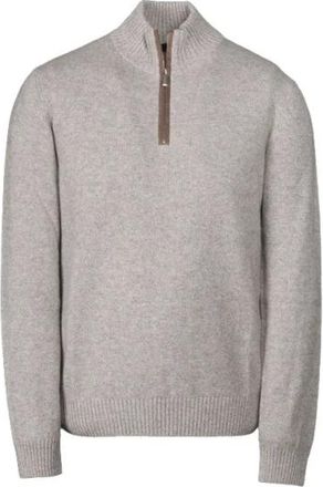 Moorer Homme, Pulls, Beige, Taille: L Pull Col Montant Demi-Zip