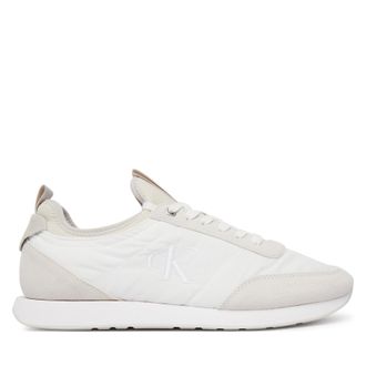 Calvin Klein Sneakers Calvin Klein Retro Runner Sock Laceup Mix YM0YM01414 Wei&szlig;